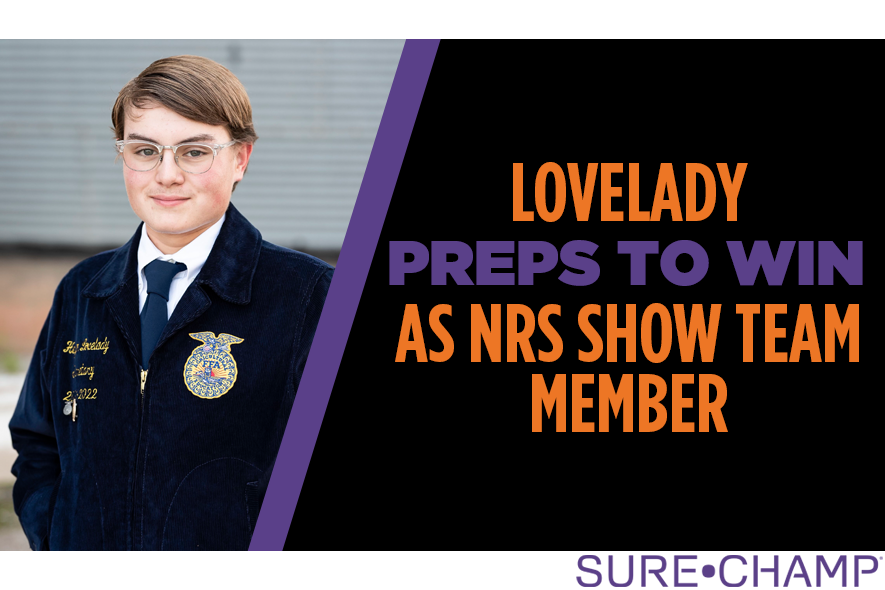 Lovelady Preps to Win as NRS Show Team Member - Sure Champ